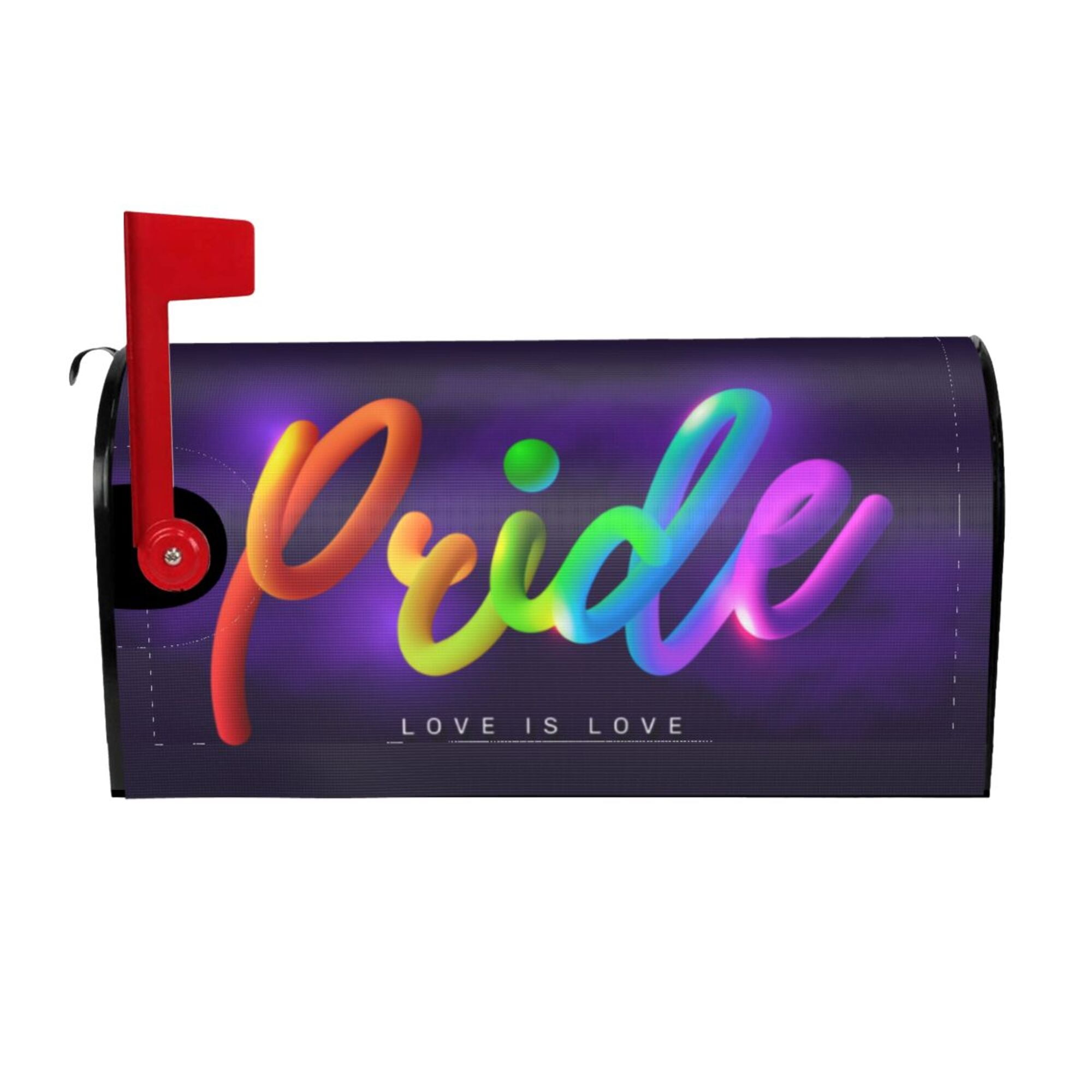 TEQUAN Rainbow LGBT Pride Flag Magnetic Mailbox Cover, Mailbox Wraps ...