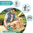 2 in 1 Portable Dog Water Bottle, 10oz Stainless Steel Leak Proof Pet ...
