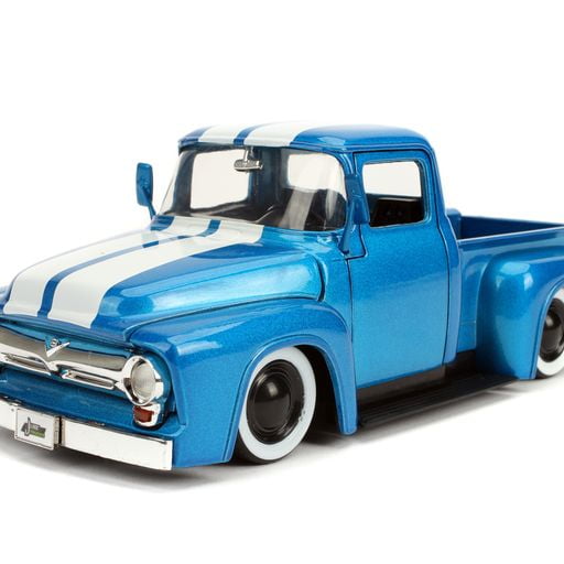 Jada 1 24 Just Trucks 1956 Ford F 100 With Extra Wheels Blue