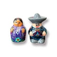 Set of 2 Mexican Handmade Salt and Pepper Shakers | Hand Painted ...