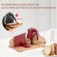 Manual Bread Slicer with Hand Crank- Adjustable Thickness Bread Cutter ...