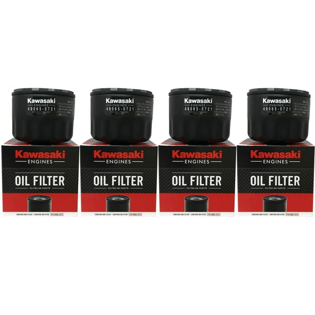 4 Pack OEM Kawasaki 49065-0721 Oil Filter Replaces 49065-7007 - Walmart.com