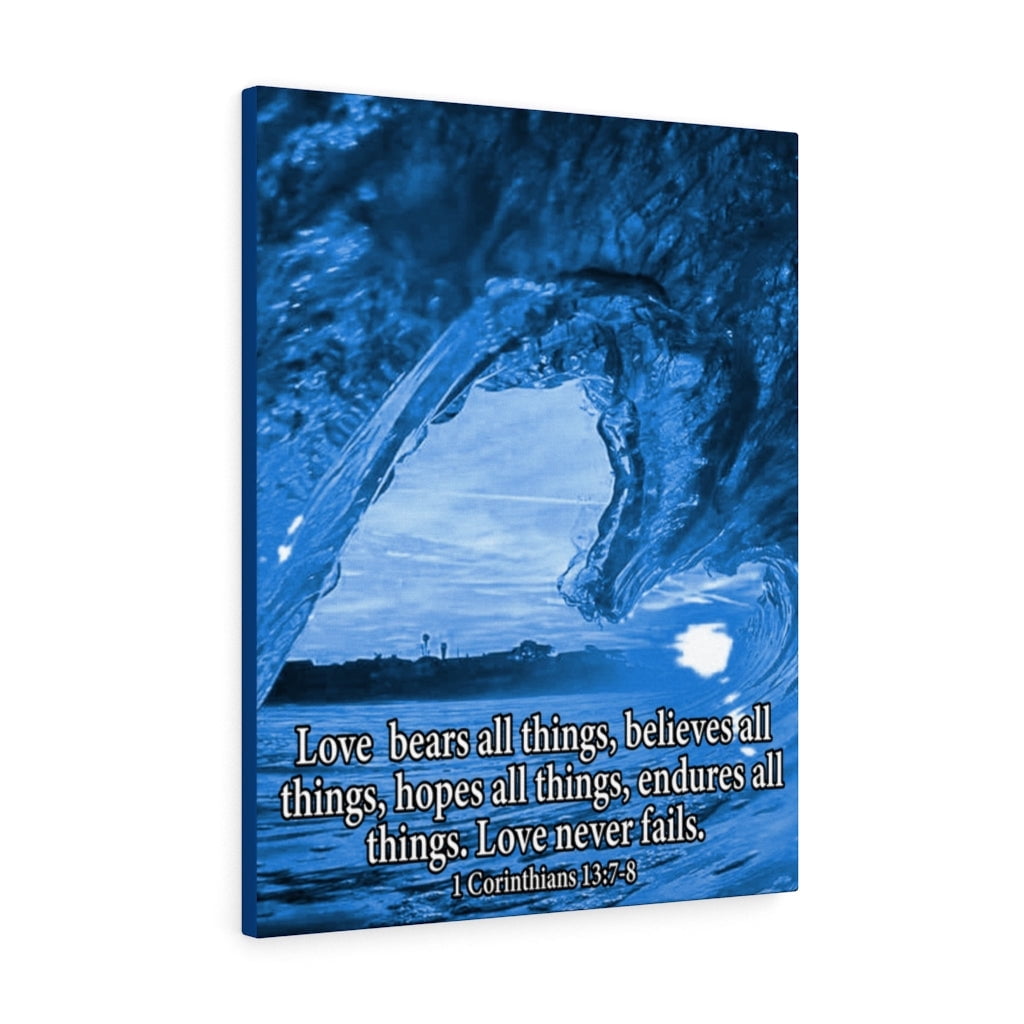 Scripture Walls Love Bears All 1 Corinthians 13:78 Bible Verse Canvas ...