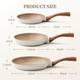 Innerwell 9.5 Inch Coffee Nonstick Frying Pan Handle Saute Egg Pan Fits ...