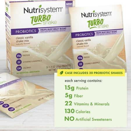 Medicine: Nutrisystem Turbo Shake Mix, Vanilla, 1.2 oz, 5 carats