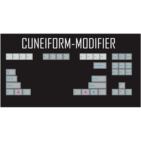 Keycap 139 Keycap Cuneiform Font Magenta Blue Dye Sub Keycap for Gh60 Xd60 Xd84 Replaceable ...