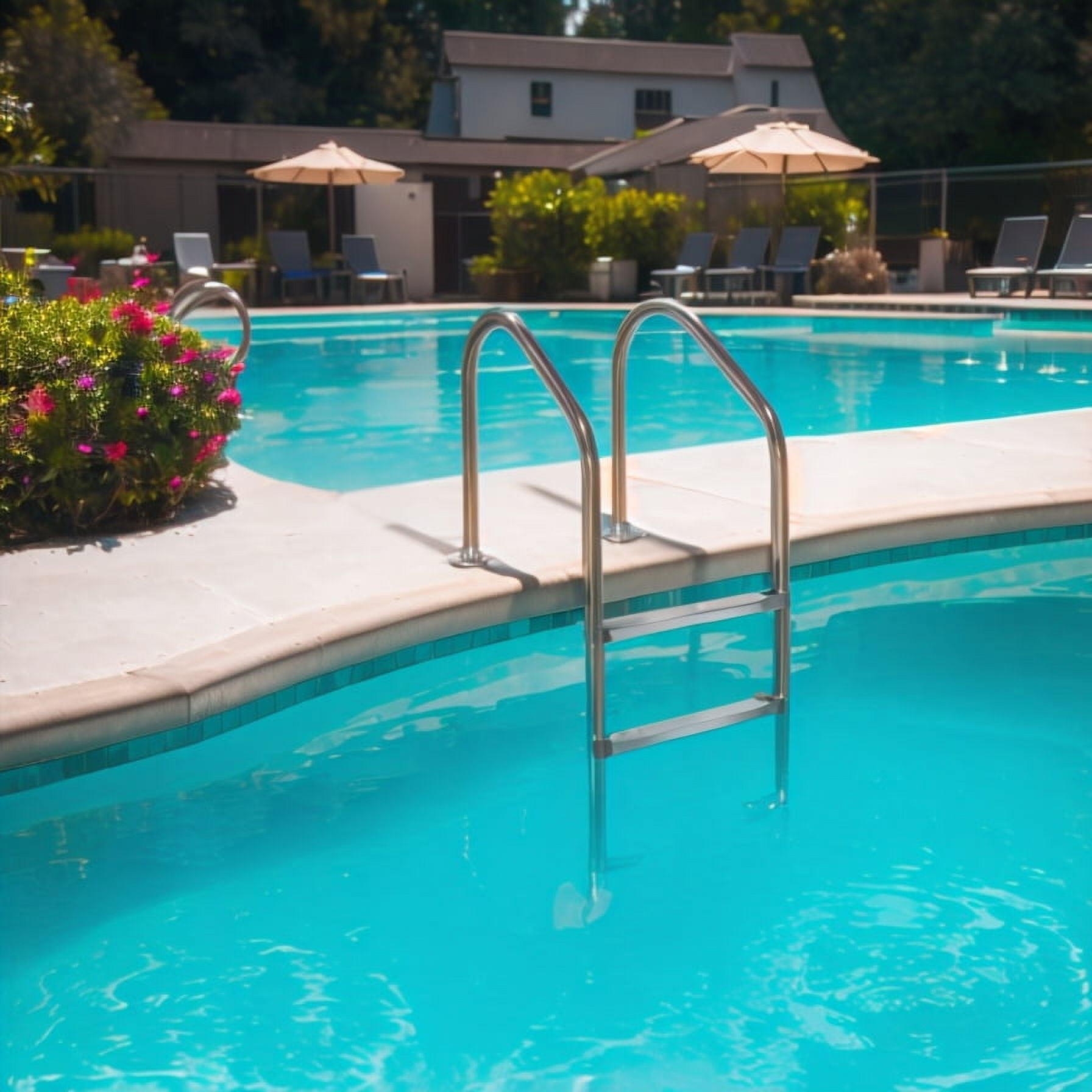 XtremepouwerUS 3 - Step Swimming Pool Ladder With Stainless Steel Steps ...