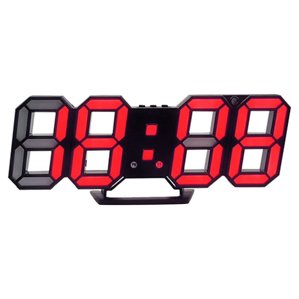 3D LED digital clock alarm clock digital wall clock stereo clock ...