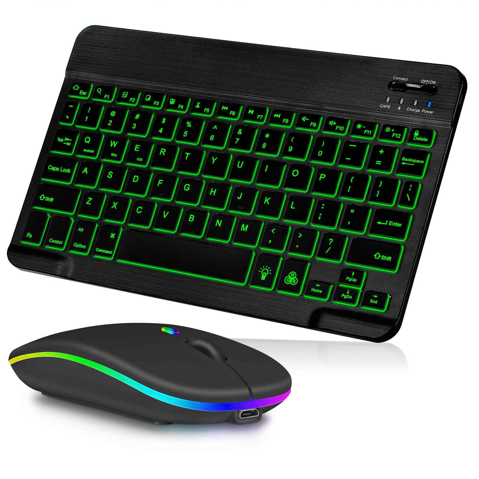 UX030 Lightweight Keyboard and Mouse with Background RGB Light, Multi ...