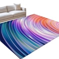 Color Ripples Washable Living Room Rugs 5'x7', Abstract Modern Pink Red ...