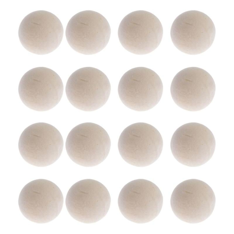 Round Wooden Ball, Bag of Unfinished Wood Round Balls, Hardwood Beads ...