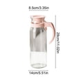 Glass Pitcher with Lid, Cold Hot Water Pitcher, for Fridge Lemonade ...