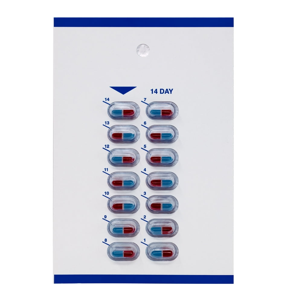 14 Day Pill Blister Packaging Cold Seal 2 Week Medication Blister 6 ...