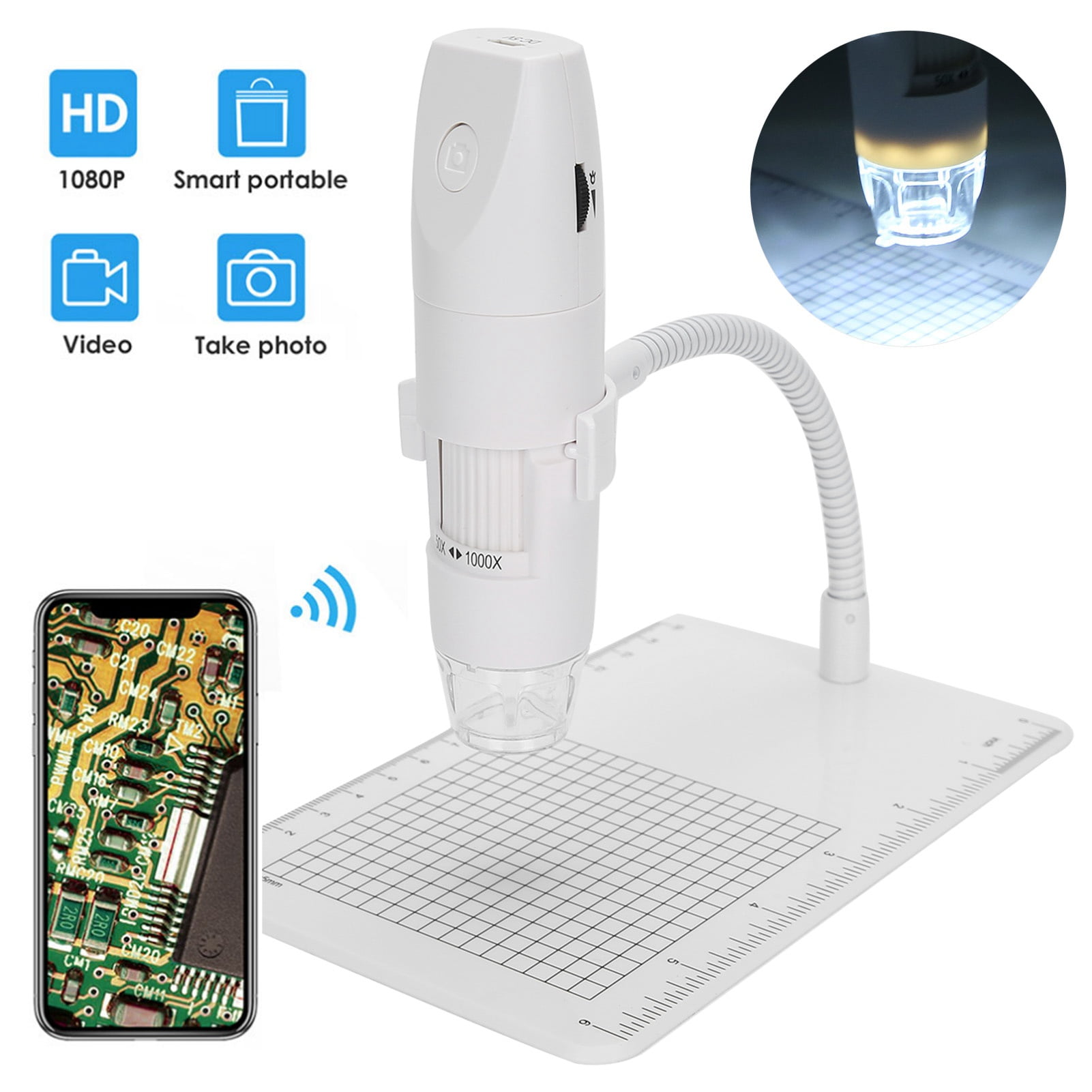 Microscopio 1080p microscopio USB portátil cámara microscópica cámara ...