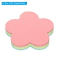 Uxcell 2.7" x 2.7" Flower Shape Sticky Notes, Cute Self-Stick Memo Pads ...