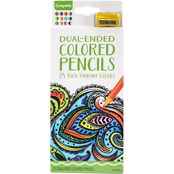 Crayola Dual Ended Colored Pencil Set, 12 Piece - Walmart.com