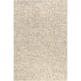 Rugs USA Melrose Checked Wool Area Rug, 4', Round, Melrose Cream ...