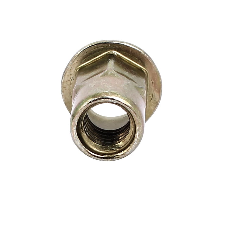Rivet Nuts 60Pcs M6 Half Hex Body Flange Zinc Plated Carbon M8 Nuts