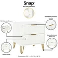 20" Fluted Nightstand with 2 Storage Drawers, Modern Bedside Accent ...