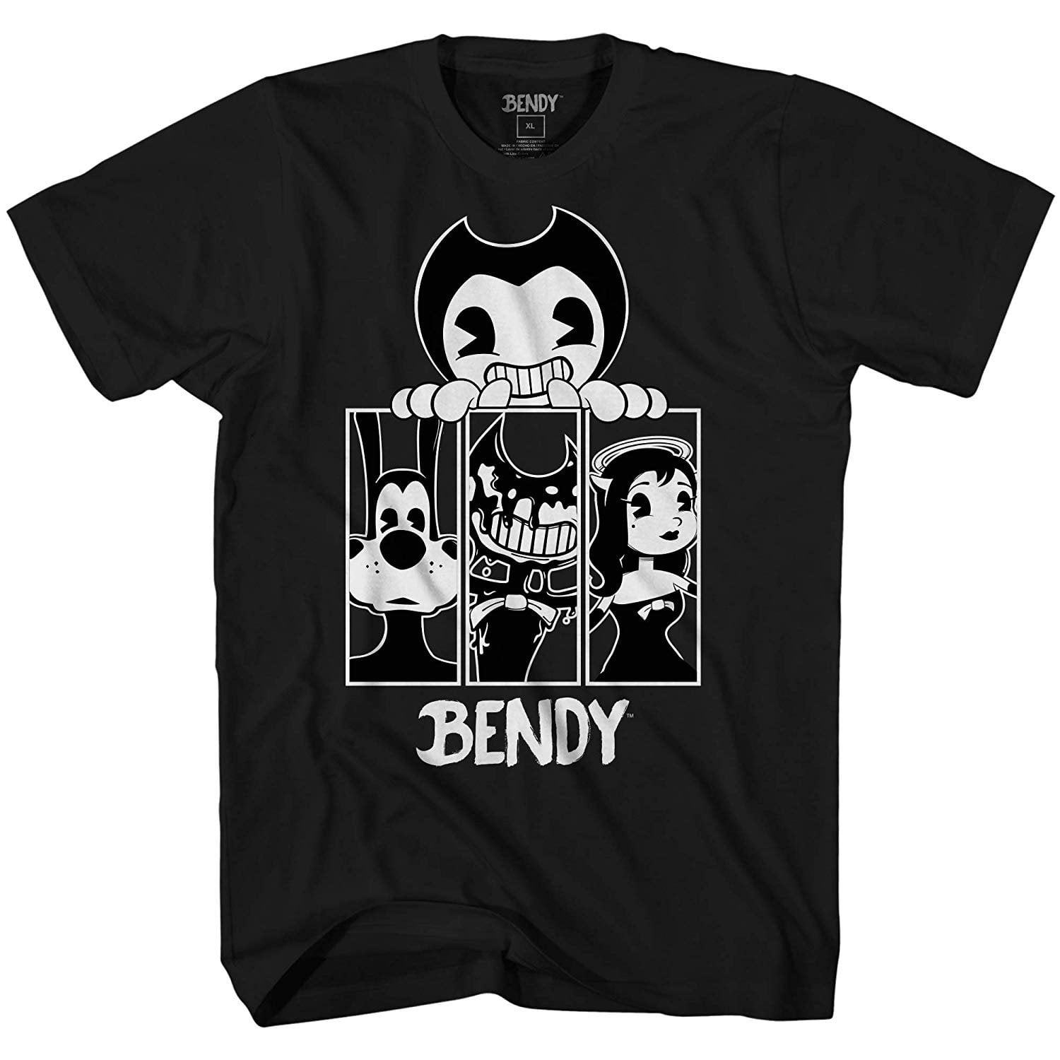 Bendy and the Ink Machine Shirt - Official Bendy T-Shirt - Black and ...