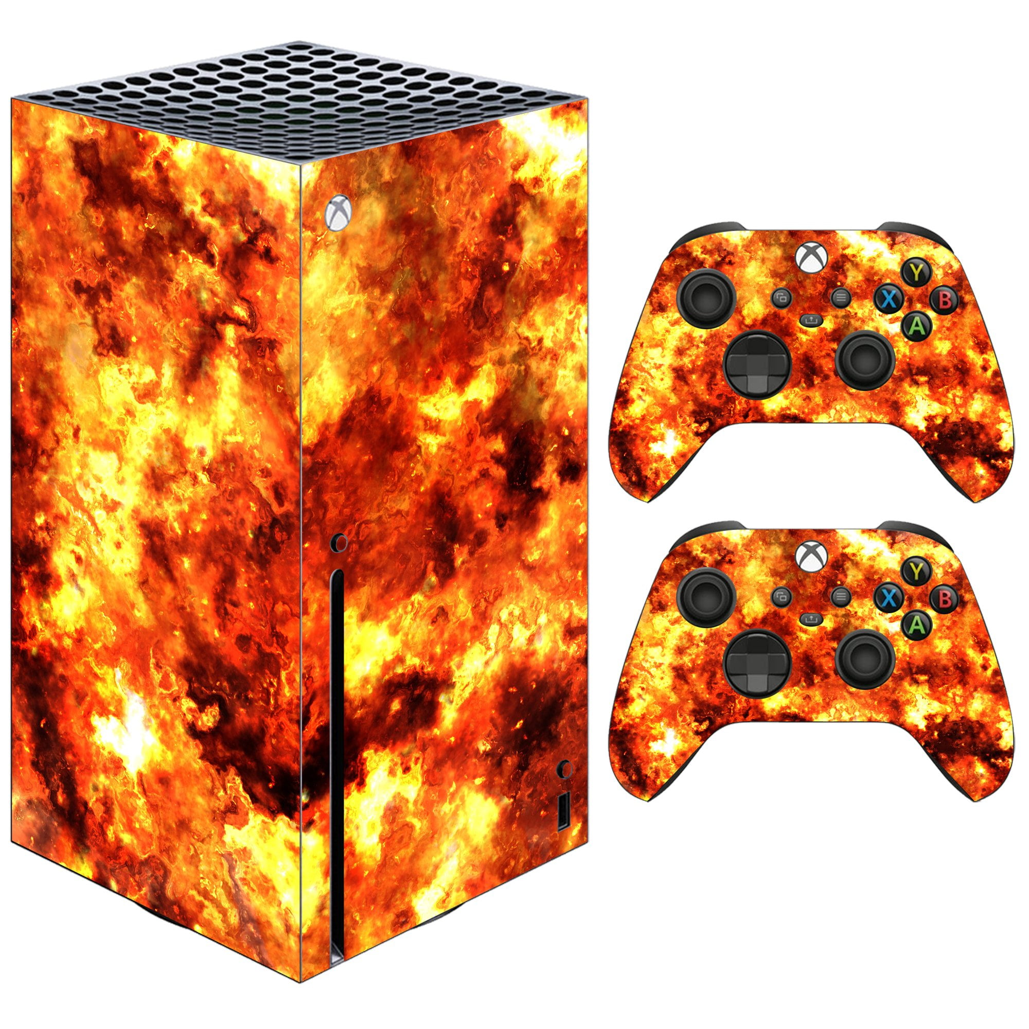 VWAQ Fire Skin For Xbox Series X Console and Controllers - Flames Vinyl ...
