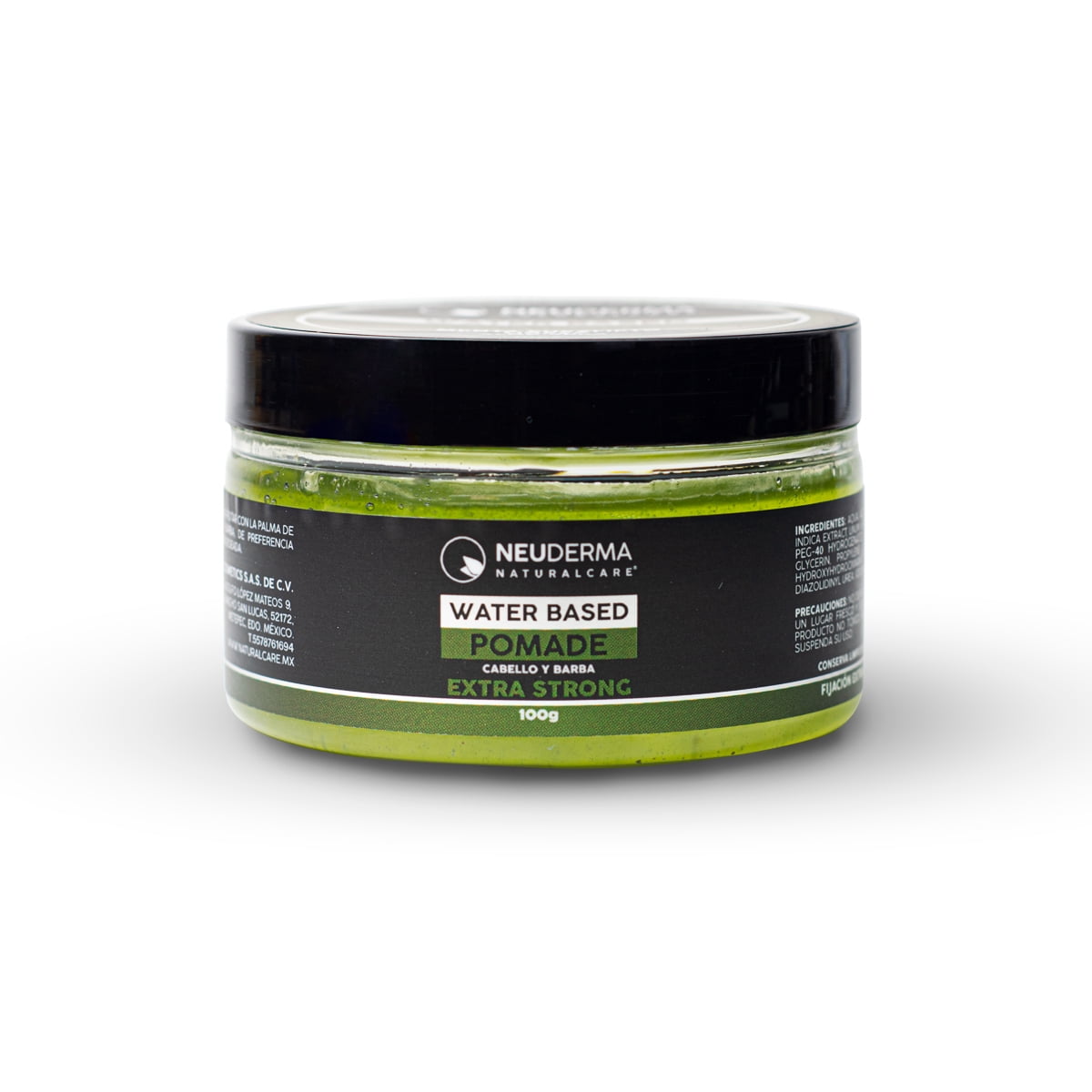 Pomade para Peinar Base Agua Fijación Extra Fuerte 100gr Neuderma ...