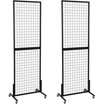 SSWBasics White Triangle Slat Grid Tower with Base & Casters Grid Wall ...