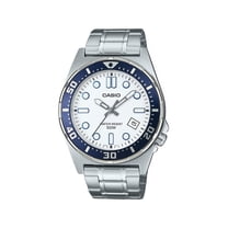 Casio MTP-B140D-7A Standard Analog Men's Watch‚ÄîStainless Steel, White Dial, Quartz - Walmart.com