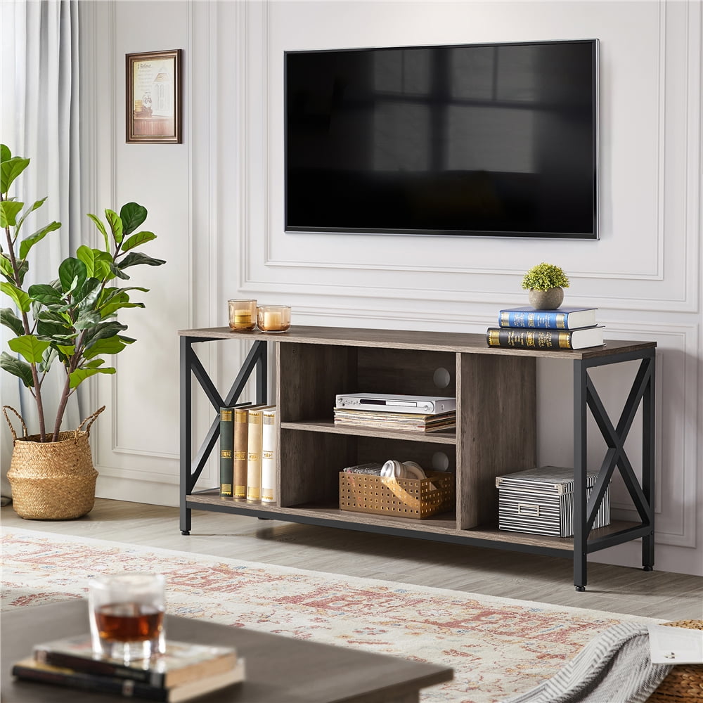 Topeakmart 55in TV Stand TV Console Table Cabinet with Storage for 55 ...