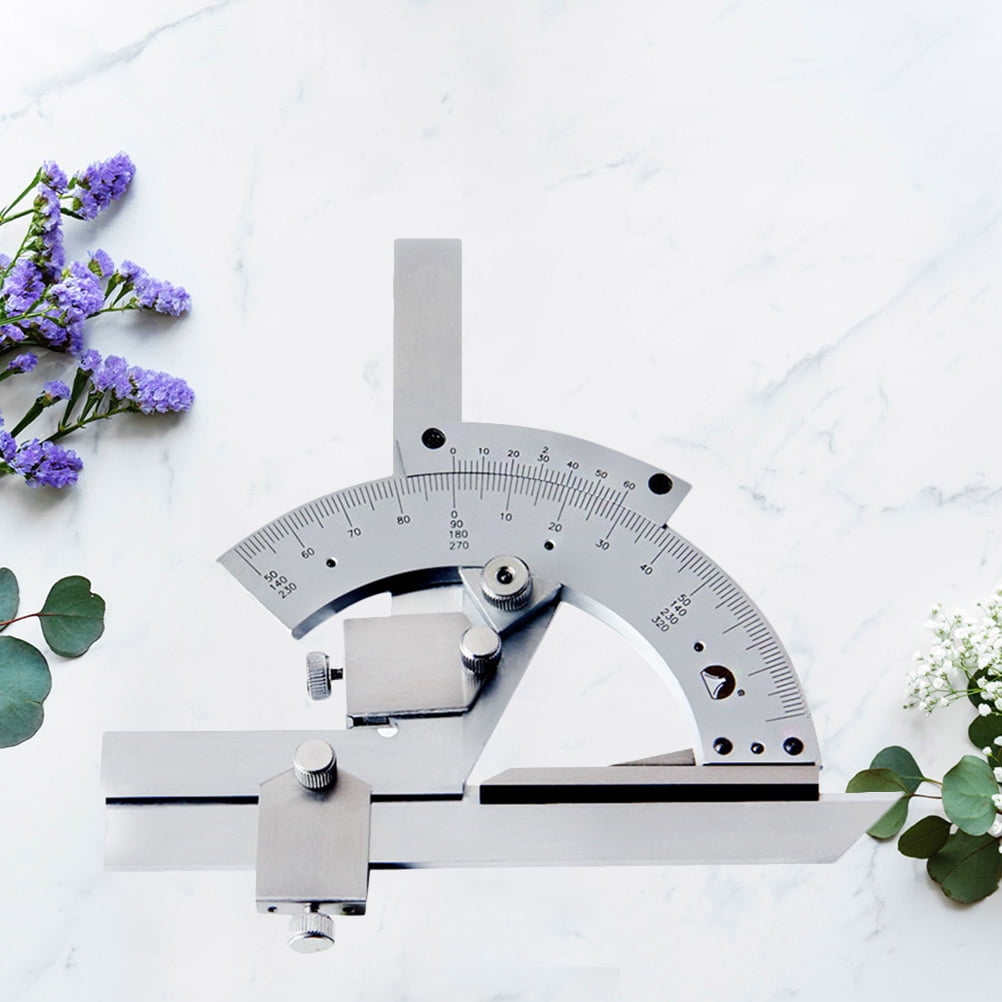 WEUVEB Silver Universal Protractor with Multifunctional Features for ...