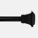 Mainstays 1 inch Black Square, 30" to 84" Width, Single Curtain Rod Set ...