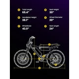 MACFOX X7 Adult Electric Bike, 750W E-Bike, 20 MPH, 48V 13Ah removable ...