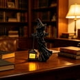 AOOOWER Ghosty Lantern Statues Witches Carrying Lantern Table Lamp ...