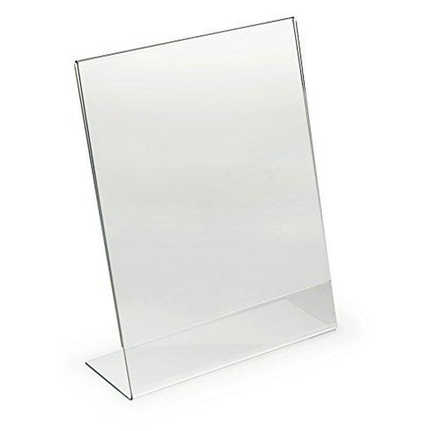 Set of 25, Clear Acrylic Display Frames for 8-1/2"w x 11"h Signs, Slant ...