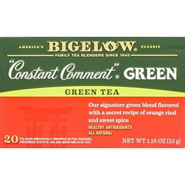 Bigelow Constant Comment Green Tea Bags, Individually Wrapped, 20 Count ...