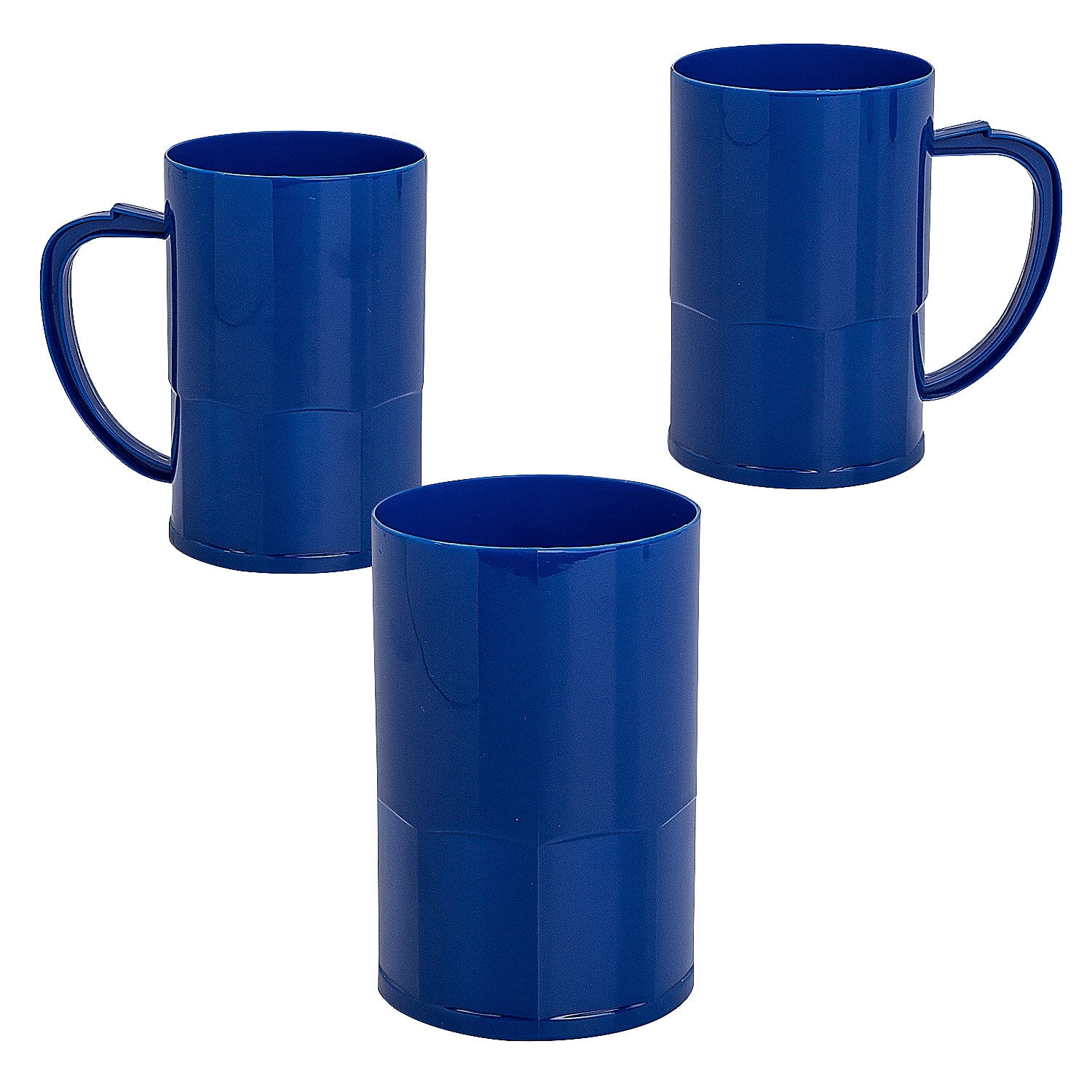 Blue Plastic Mugs - 12 Pieces - Walmart.com