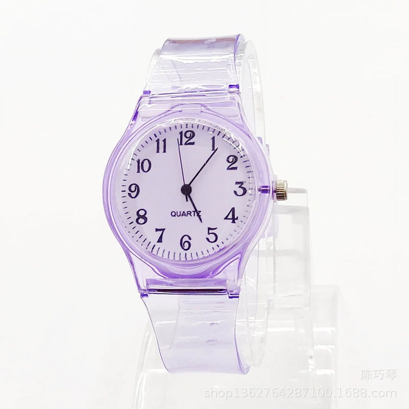 Gran oferta de relojes para niños, reloj transparente de gelatina para ...