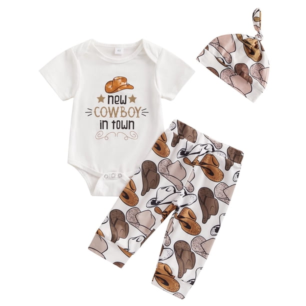 Outfit SAYOO Western para bebés recién nacidos, vaqueros, de 0 a 3 ...