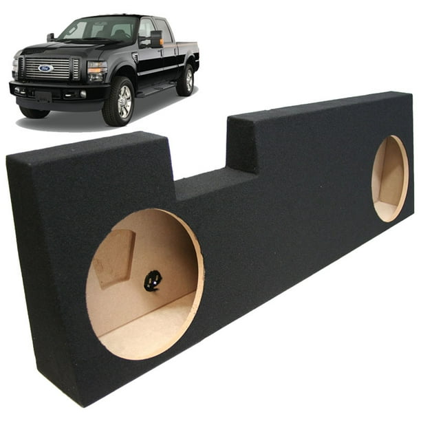 2004-2013 Ford F350 Super Crew Cab Truck Dual 12" Behind Seat Subwoofer ...
