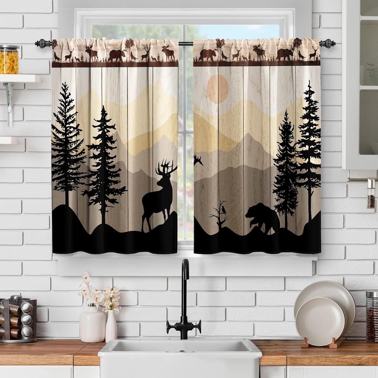 Click here for Ohfine Kitchen Curtains Sets For Windows - Farmhou... prices