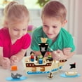 Wooden Pirate Ship for Kids Ages 3-7 - Pirate Toys Playset with Pirate ...
