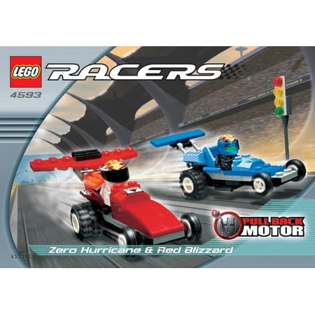LEGO Racers Zero Hurricane & Red Blizzard Car Set, 4593, 70 Pieces with ...