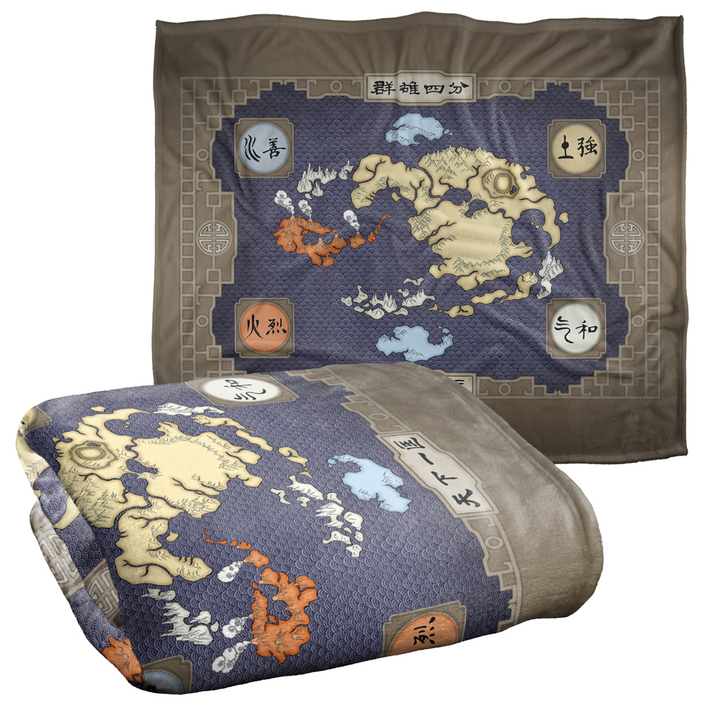 Avatar The Last Airbender Blanket, 50"x60" Map Silky Touch Super Soft ...