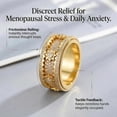 Mindfulness Rings for Women, Fidget Ring, Adjustable Anti-Anxiety ...