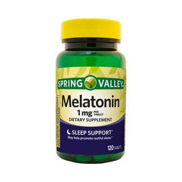 Spring Valley Melatonin Dietary Supplement Twin Pack, 5 mg, 120 count ...