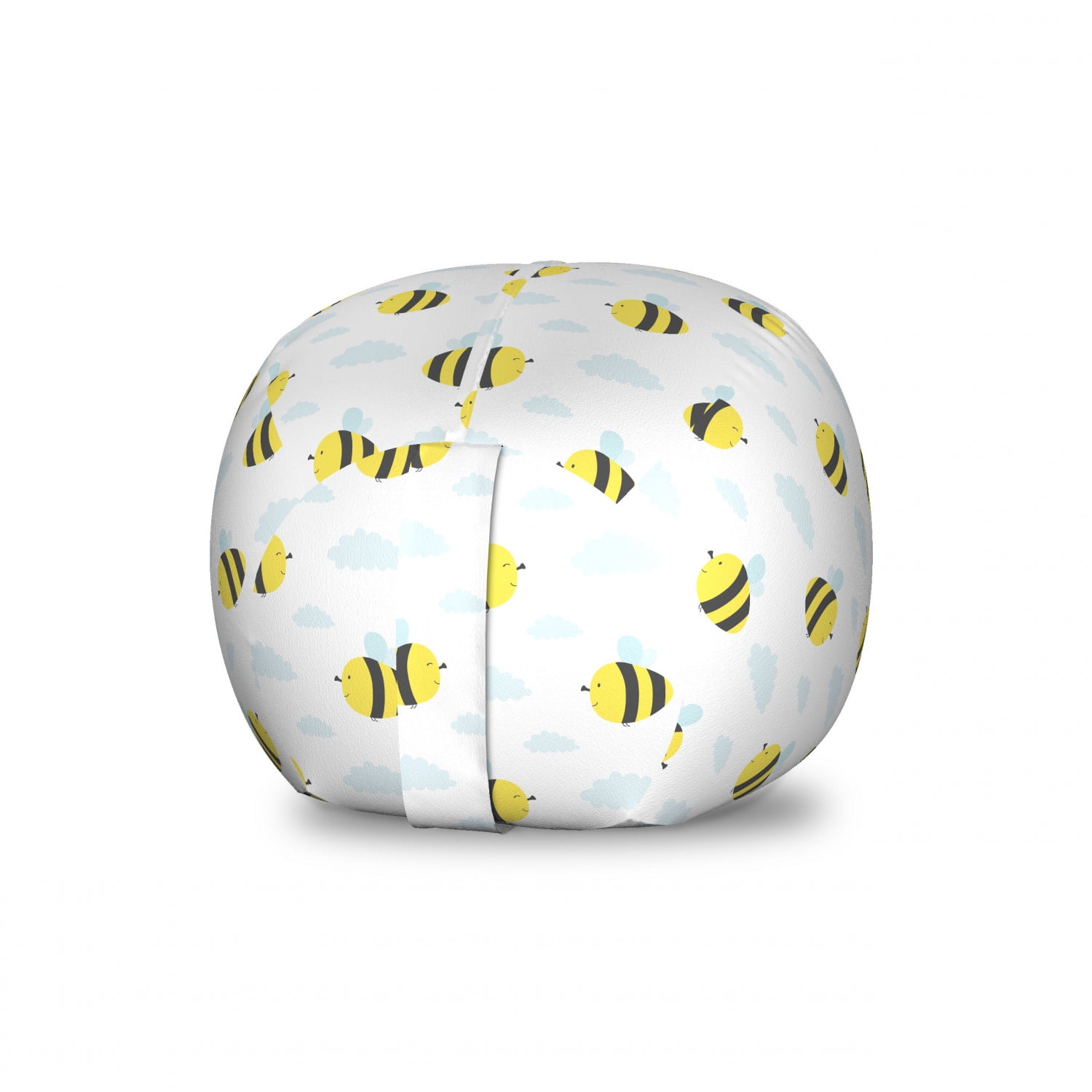 Honey Bee Storage Toy Bag Chair, Repeating of Clouds and Stinging ...