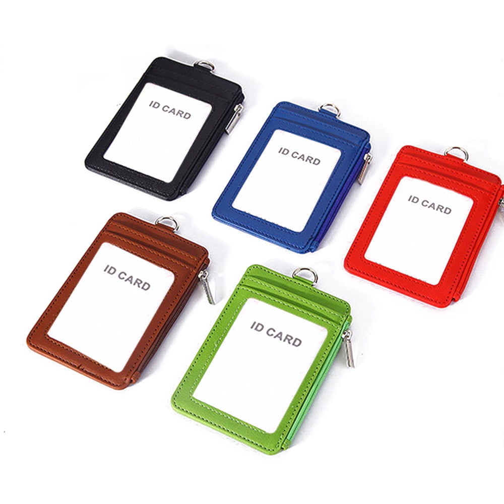 BE-TOOL Leather Credit Card Holder Work Pass Card Holder with ...