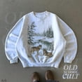 CLOTEX Retro Wolf 90s Sweatshirt , Nature Vintage Wildlife Forest ...