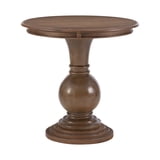 Powell Elissa Round Pedestal Indoor Accent Side Table, 26" Tall ...