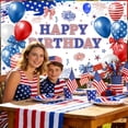 Bow Patriotic Happy Birthday Backdrop 4th of July Birthday Background ...